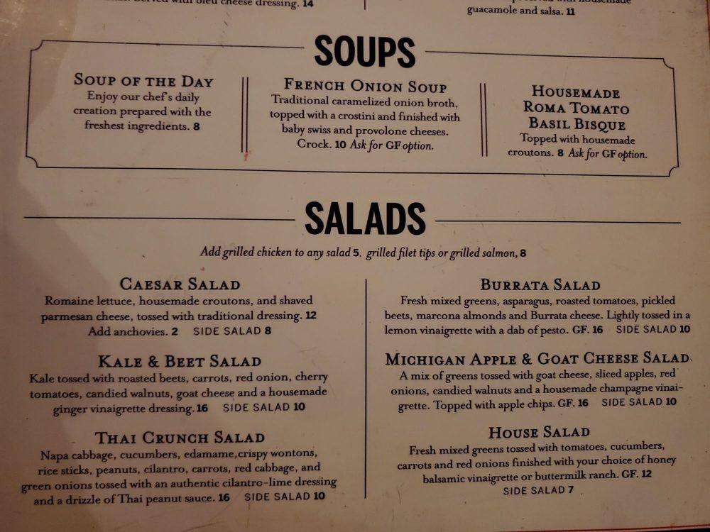 Menu at Pink Pony pub & bar, Mackinac Island