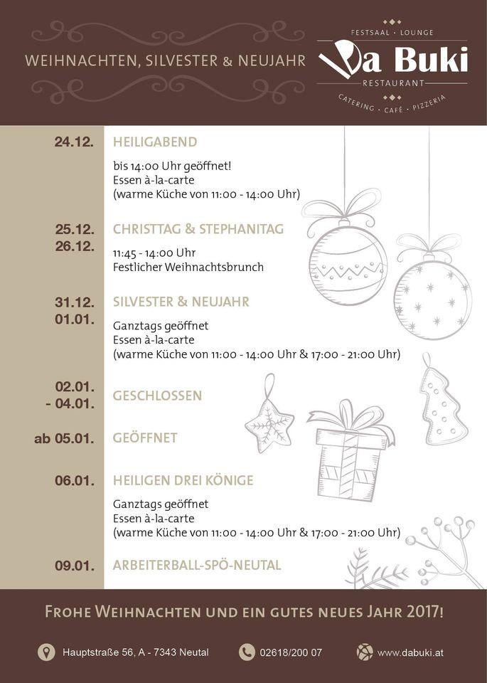 Menu at Restaurant Da Buki, Neutal