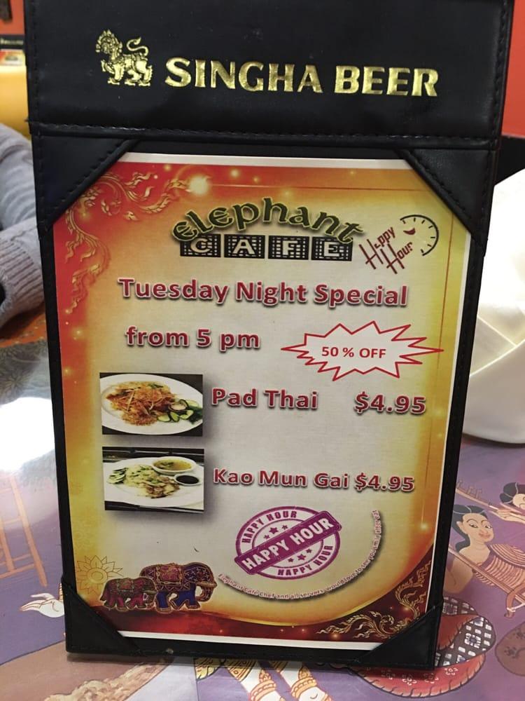 Menu at Elephant Cafe, Lake Forest