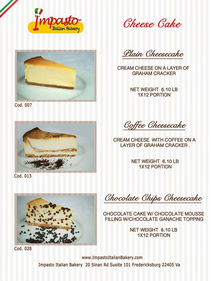Menu at Impasto Italian Bakery, Fredericksburg