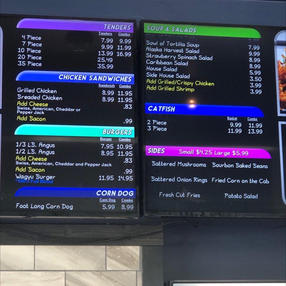 Menu at Wing Dingers restaurant, Lindale