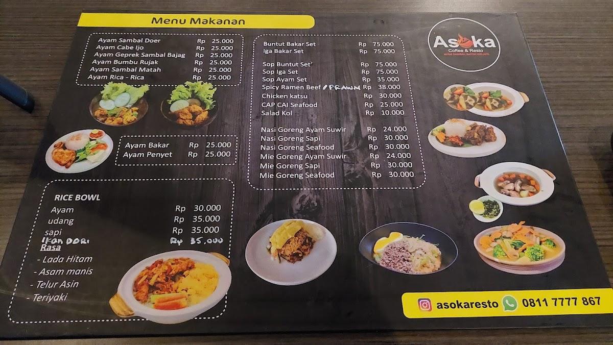 Carta del restaurante ASOKA Coffee & Resto - Nongsa, Batam
