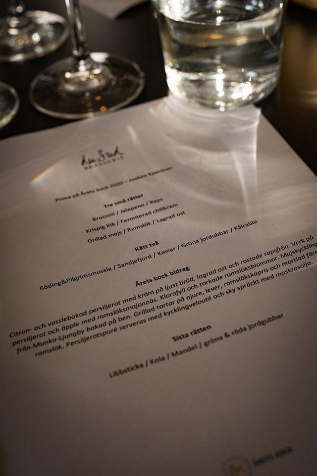 Menu at Continental du Sud restaurant, Ystad