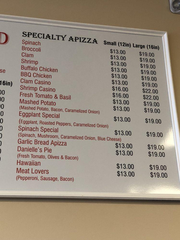 Menu at Inferno Apizza pizzeria, North Haven