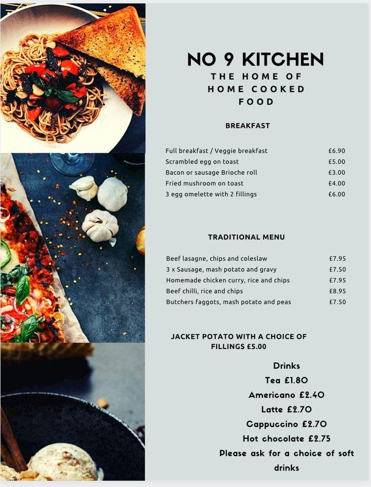 Menu at Lunch At Twelve cafe, Barry