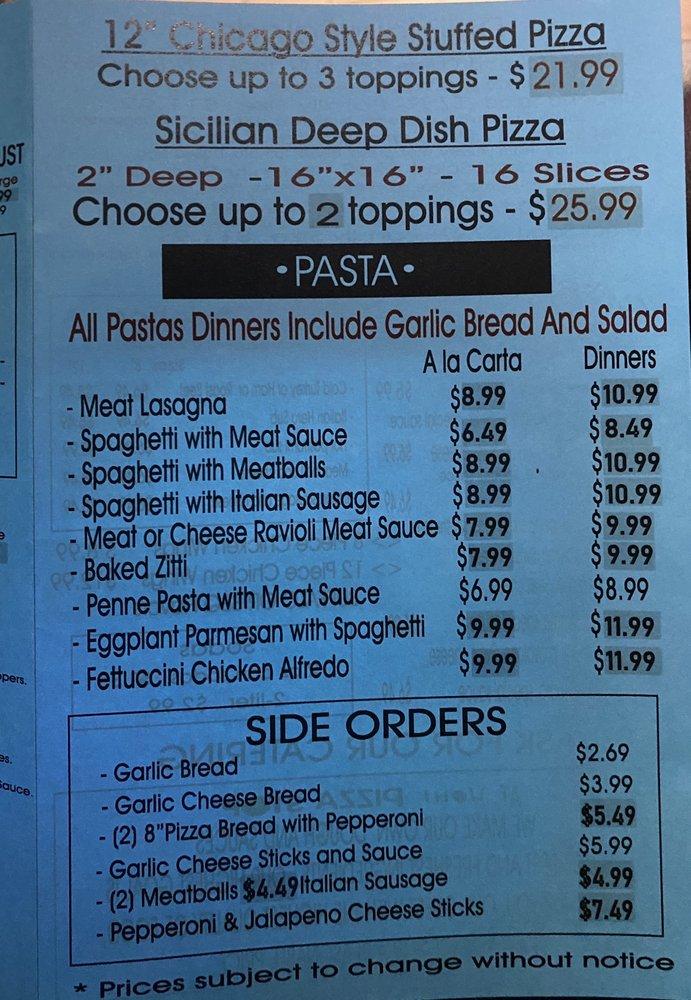 Menu at Your pizza Stop pizzeria, Menifee