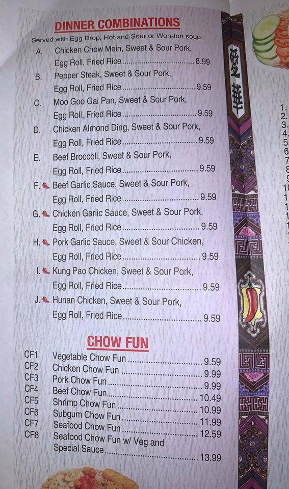 Menu at New Mandarin Restaurant, Coon Rapids
