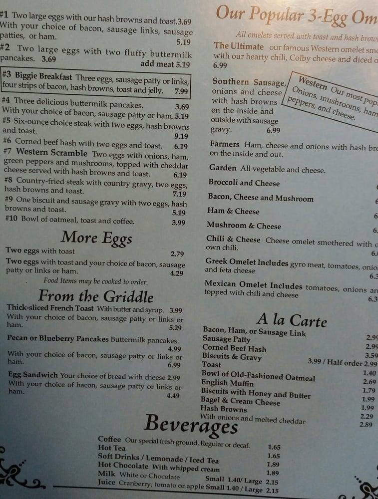 Menu at Gander's Family Restaurant, Luna Pier