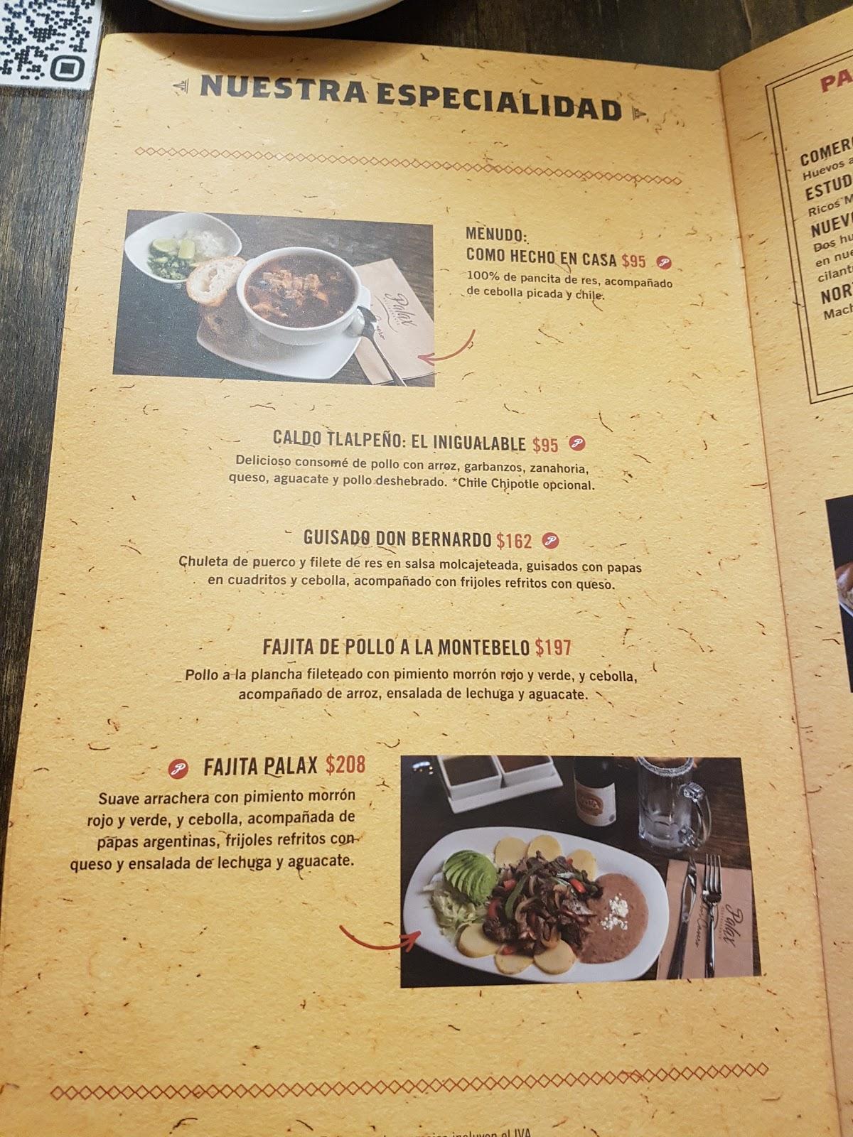 Carta de cafetería Palax Obispado, Monterrey, Calle Miguel Hidalgo ...