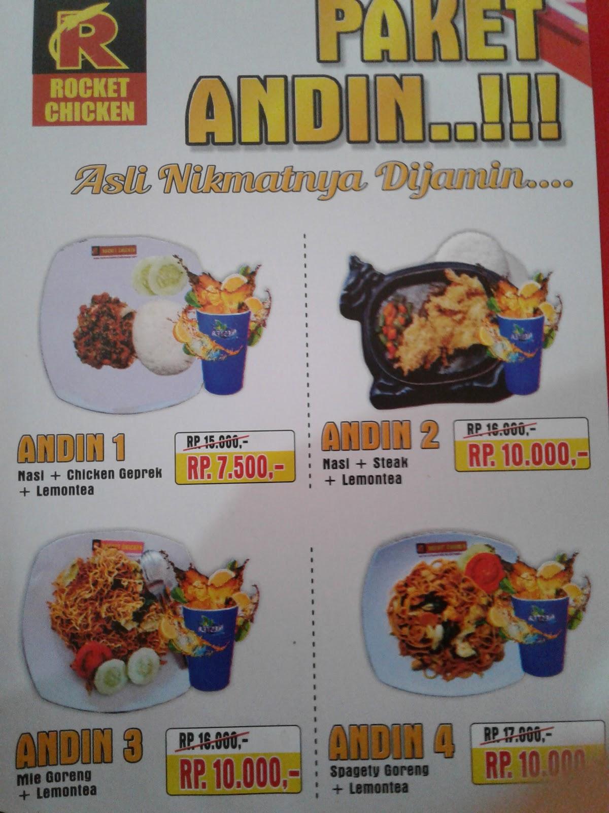 Menu at Rocket Chicken Cideng restaurant, Cirebon