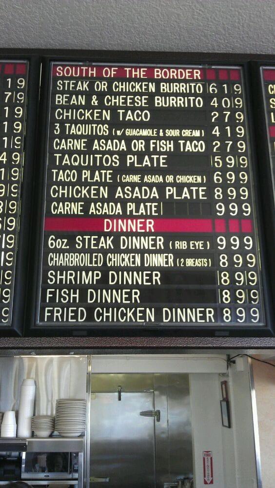 Menu at Tom's Place restaurant, Costa Mesa, 799 W 17th St