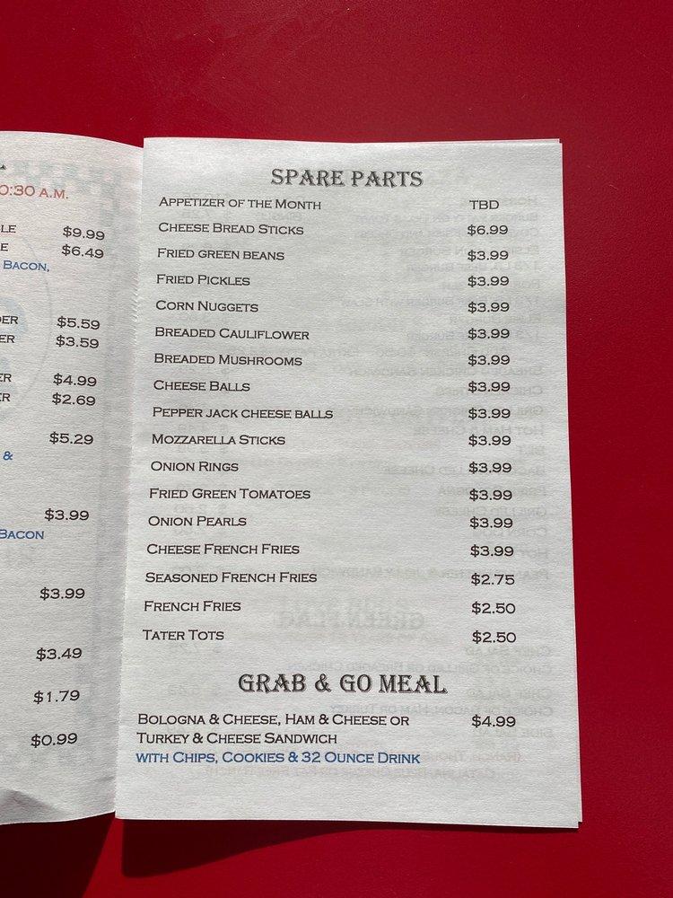 Menu at Honey's Quick Stop restaurant, Ullin