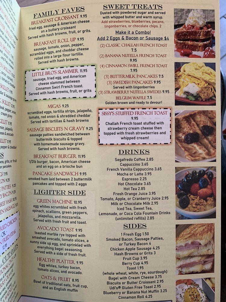 Menu at Triple A Cafe, Carrollton