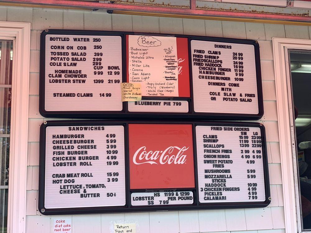 Menu at Gateway Lunts's Lobster Pound restaurant, Trenton