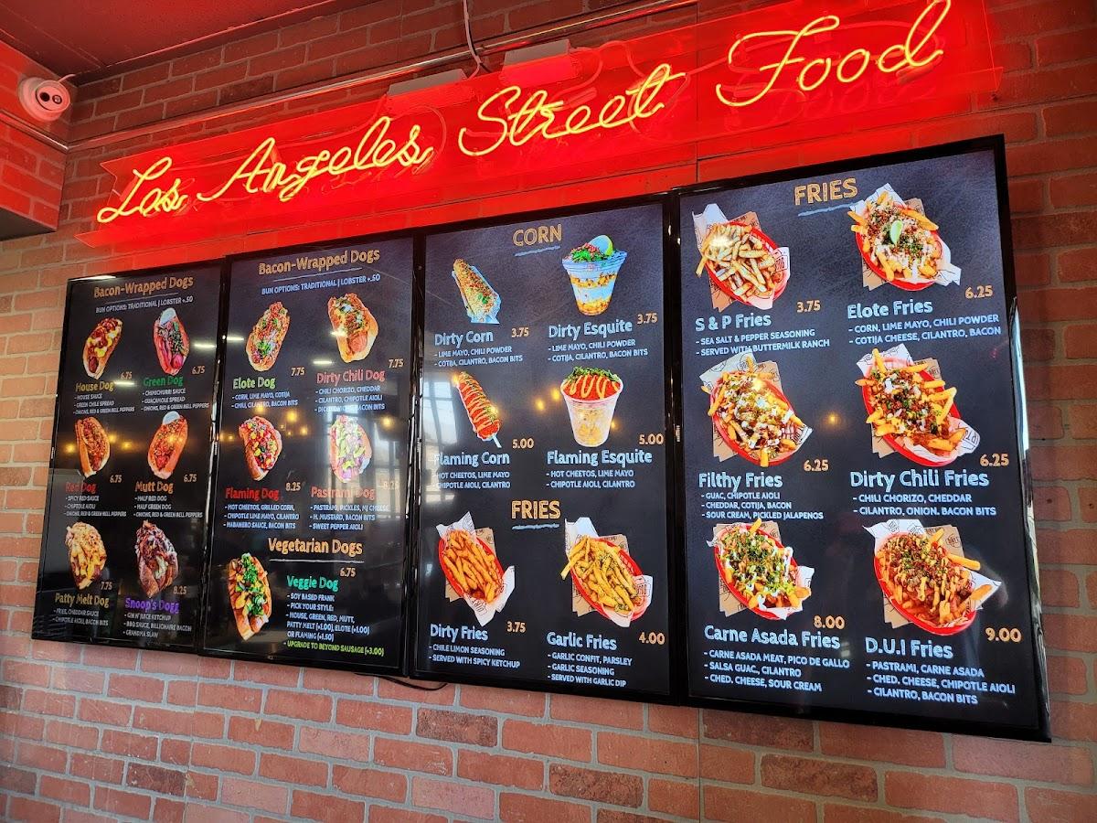 Menu at Dirt Dog restaurant, Las Vegas, S Rainbow Blvd #100
