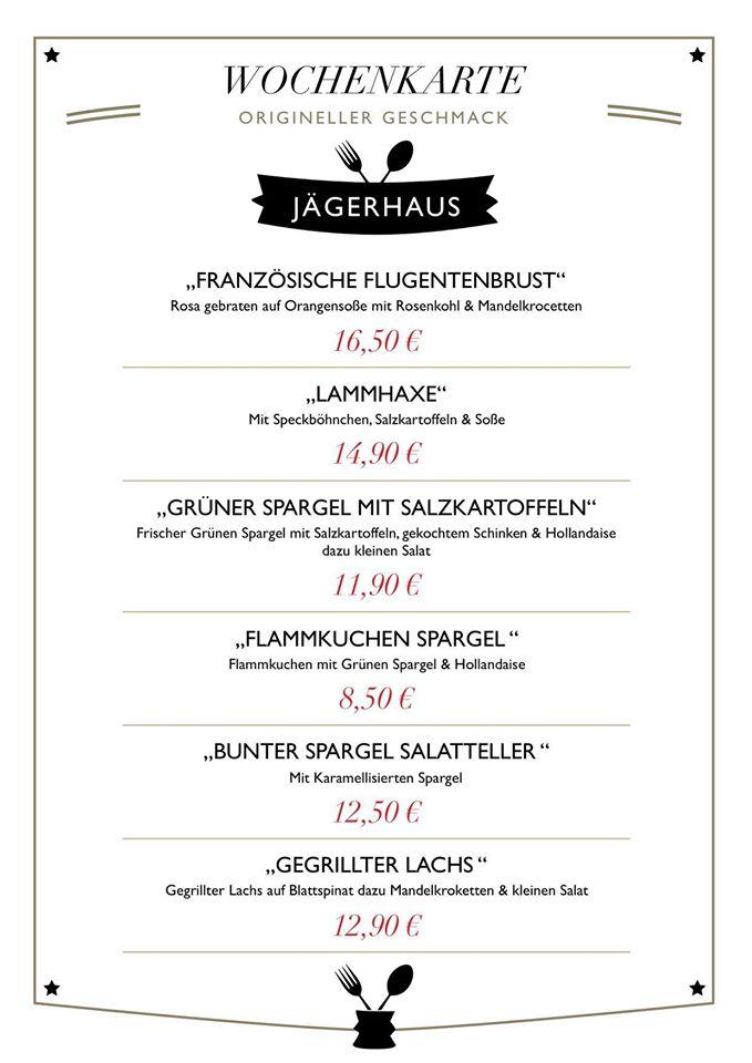 Speisekarte von Moni's Jägerhaus restaurant, Erkrath
