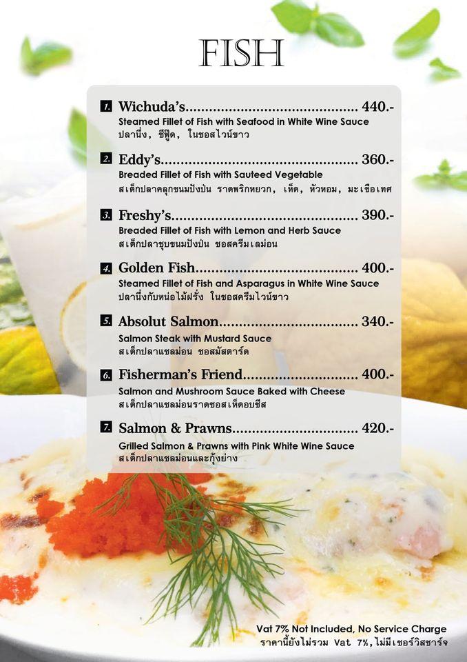 Carta de Mr.Chan & Miss Pauline Pizzeria Restaurant, Hang Dong