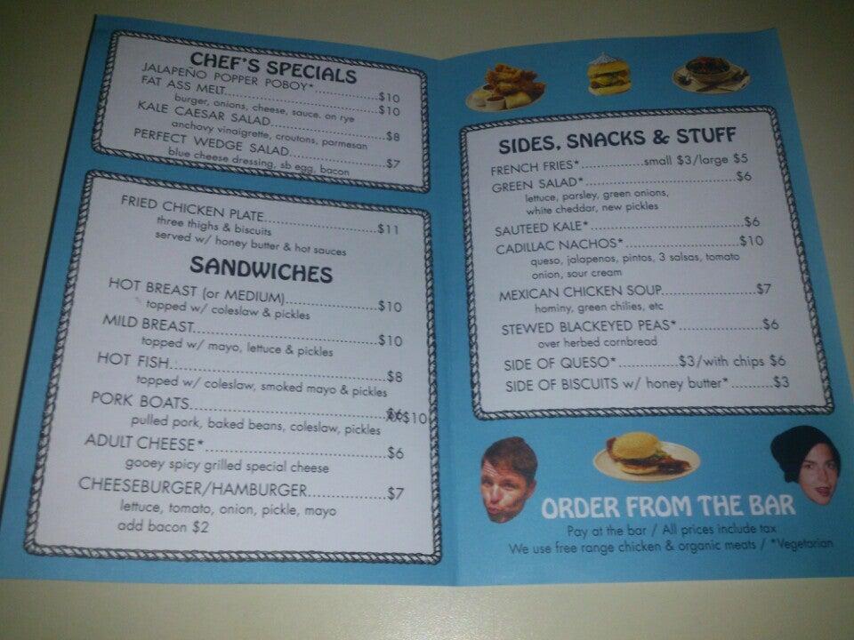 Menu at The Commodore pub & bar, New York City