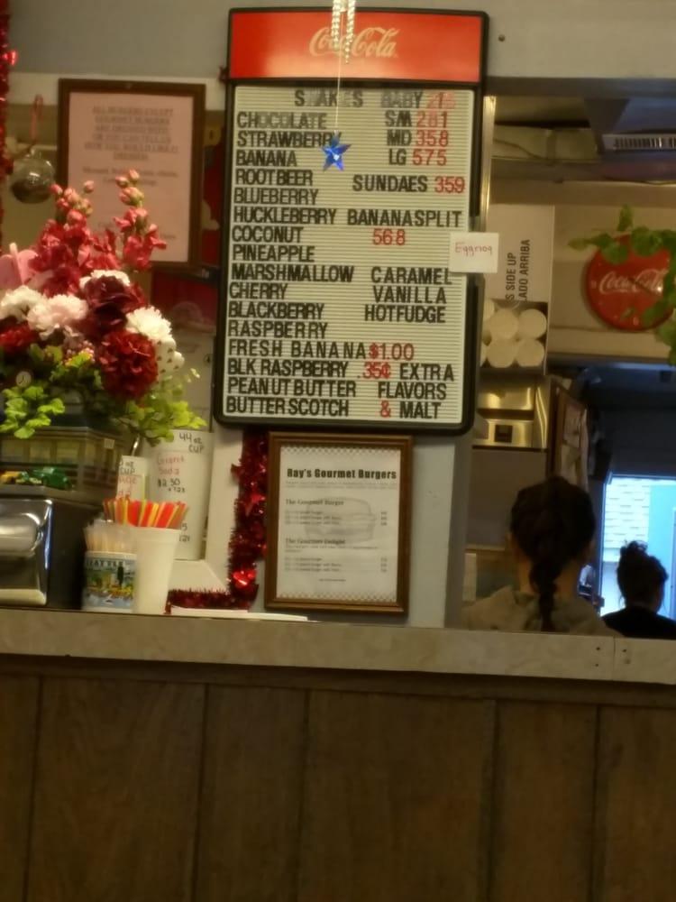 Menu at Ray's Drive In fast food, Dayton