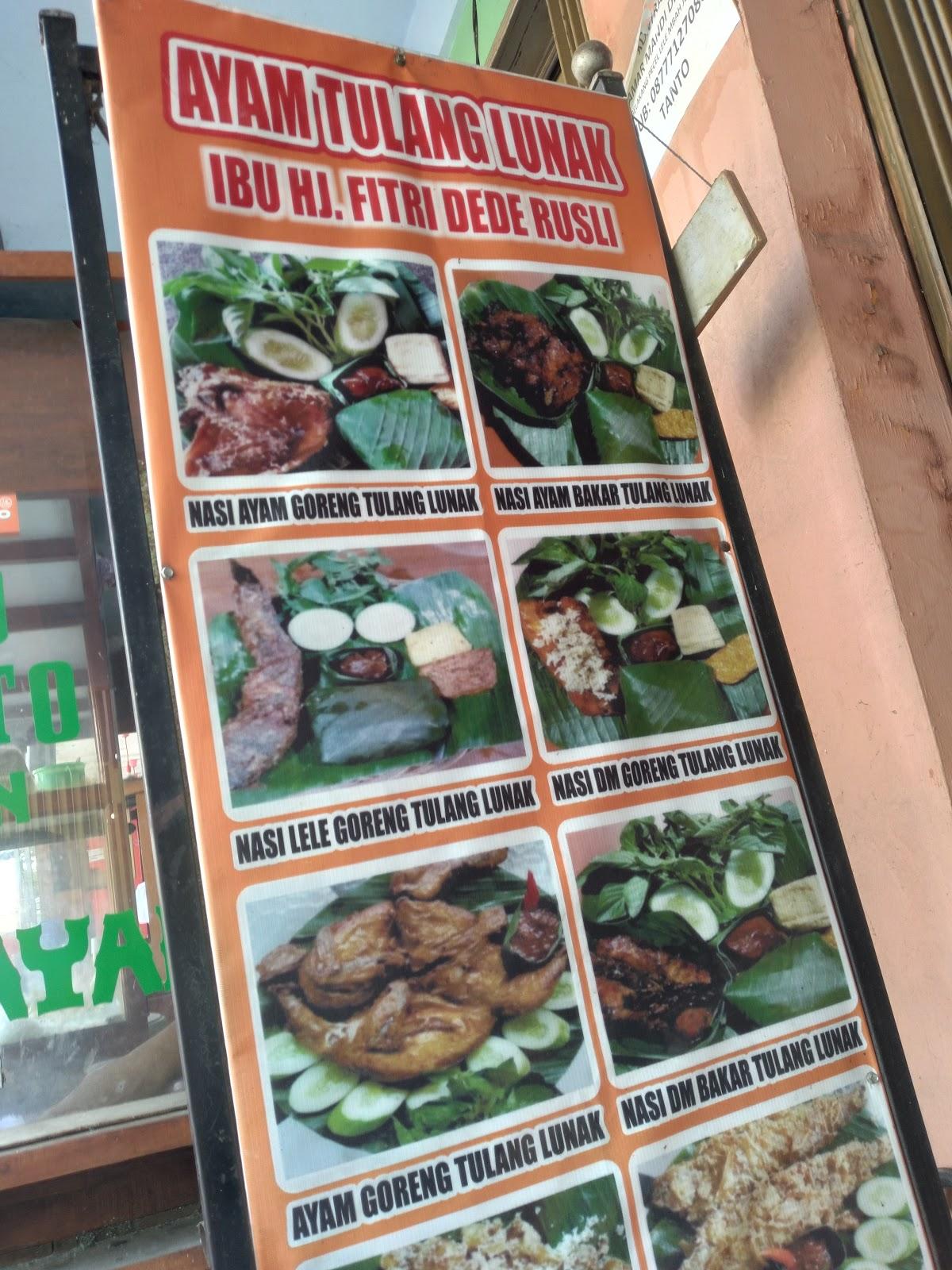 Menu at Ayam Tulang Lunak Khas Ibu Hj. Fitri Dede Rusli restaurant, Serang