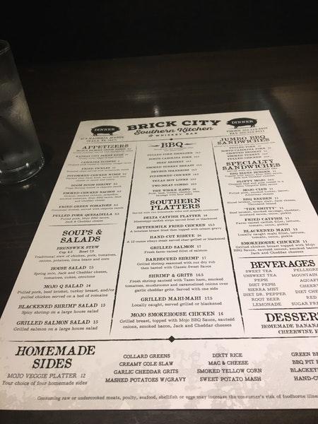 Menu at Brick City Southern Kitchen pub & bar, Ocala
