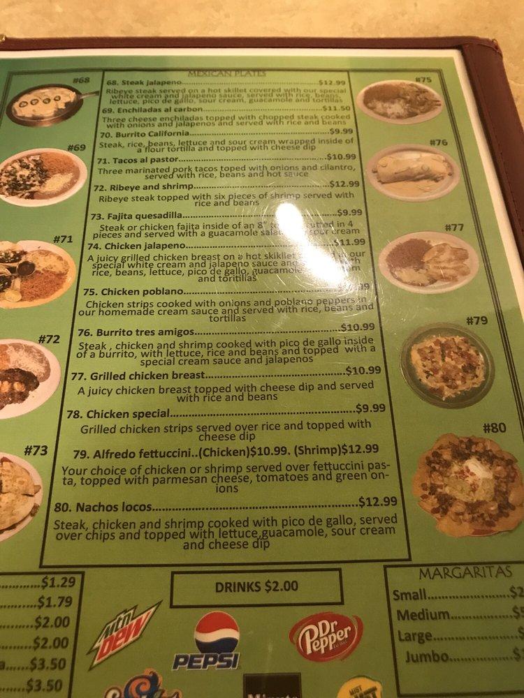 Menu at El Mariachi Mexican Restaurant, Daleville