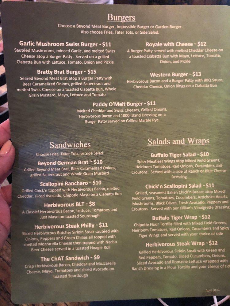 Menu at Harp And Hound pub & bar, Ogden