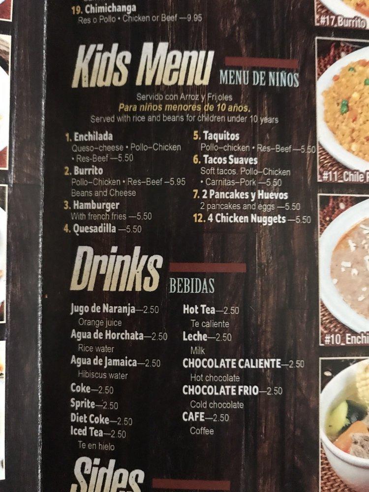 Menu at Casa Jimenez restaurant, Glendora, E Rte 66 B