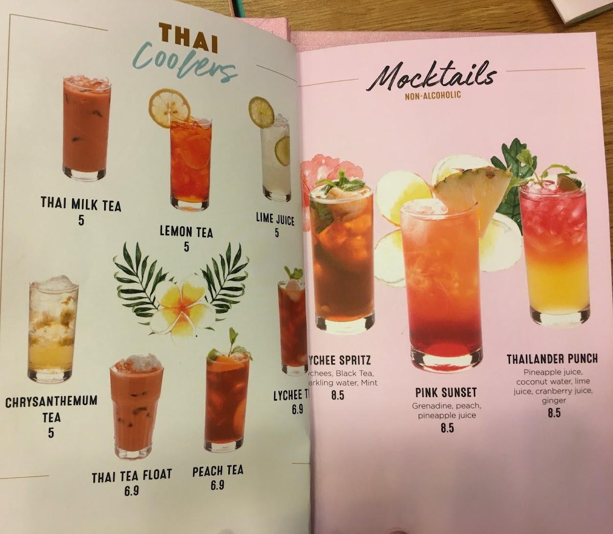 Menu at Miss Ping's restaurant, Docklands
