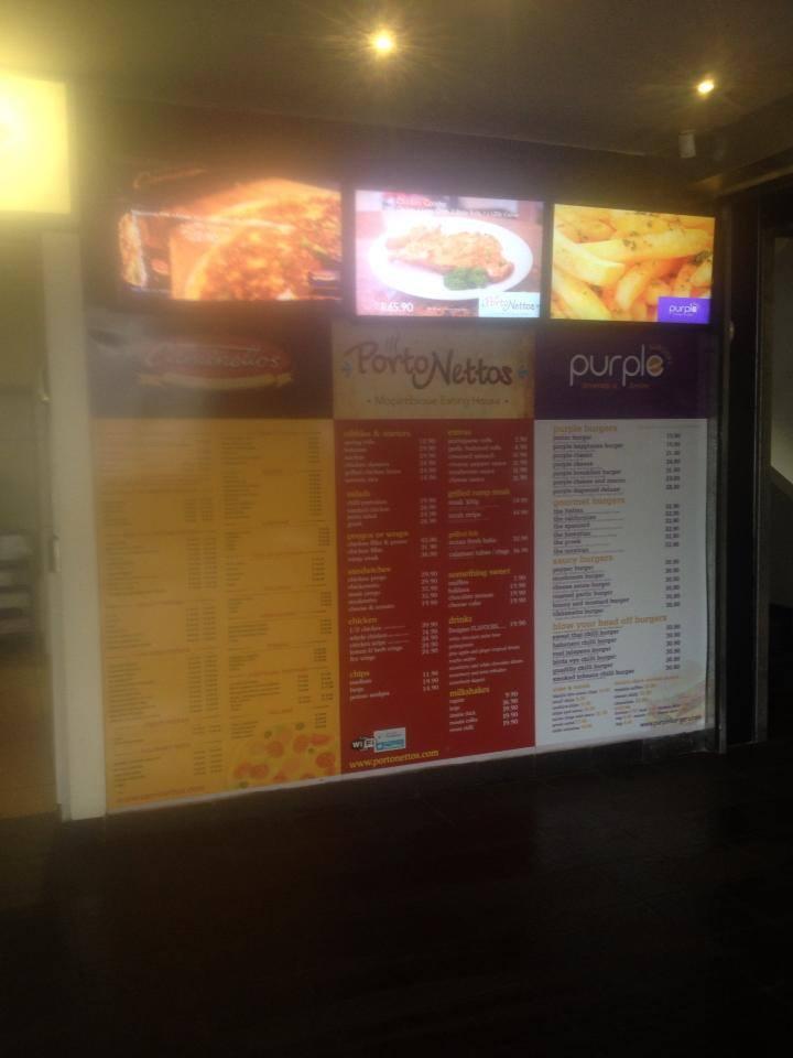 Menu at Purple Burgers restaurant, Durban, 201 Sparks Rd