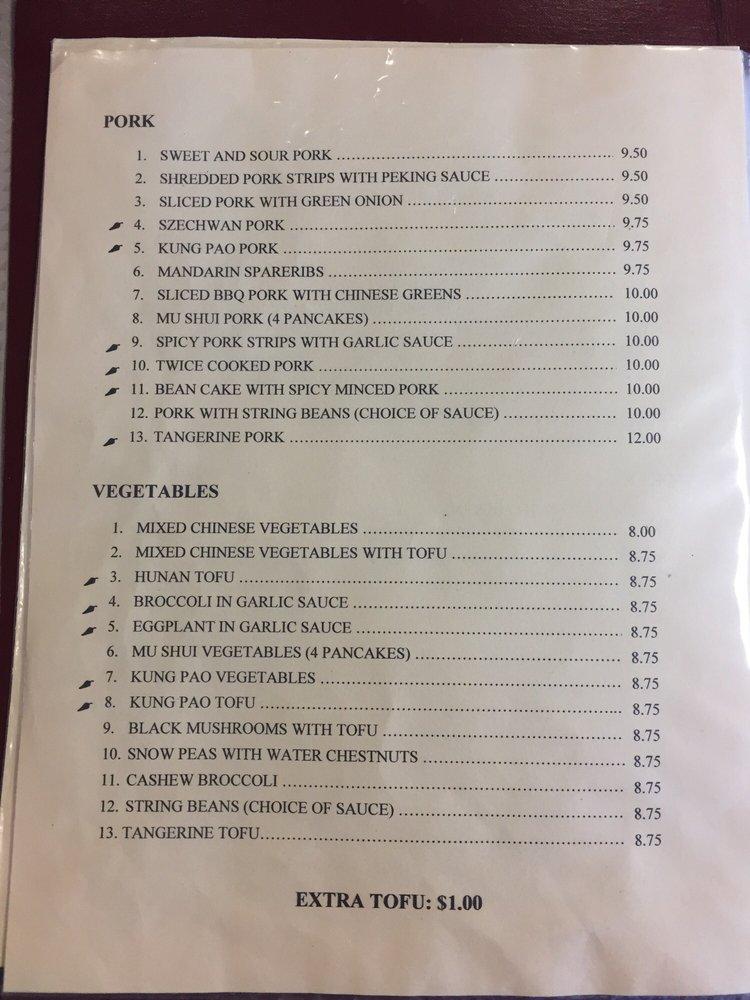 Menu at Canton Restaurant, Scotts Valley, Scotts Valley
