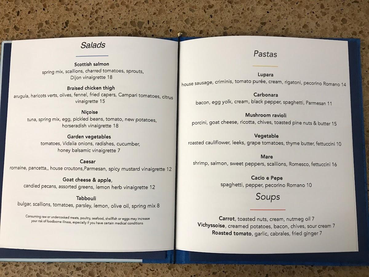 Menu at Libro at Laurelwood restaurant, Memphis
