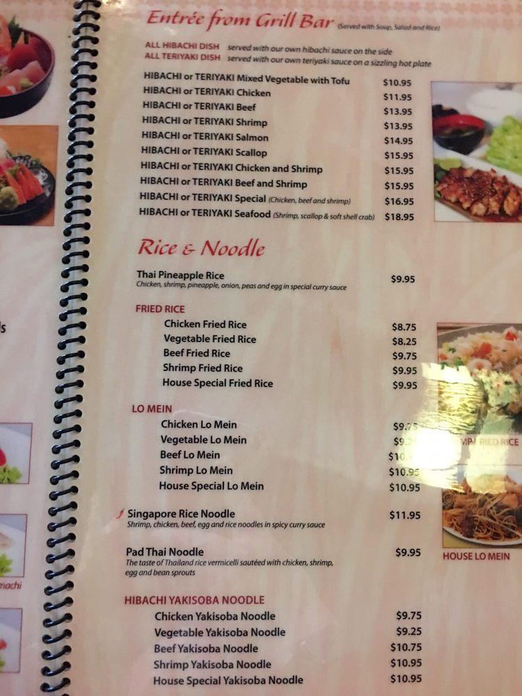 Menu at Sakura's Sushi and Grill restaurant, Kingman