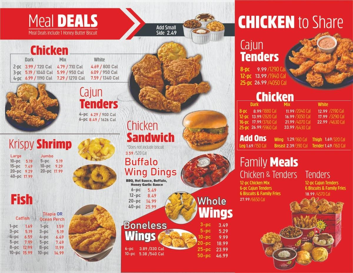 Menu at krispy Krunchy Chicken restaurant, Detroit, W 7 Mile Rd