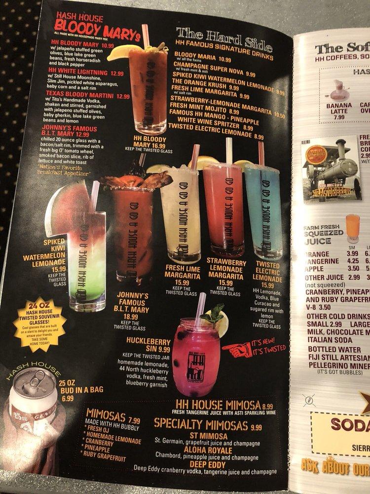 Menu at Hash House A Go Go restaurant, Orlando
