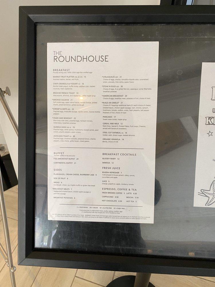 Menu at Roundhouse pub & bar, Santa Barbara