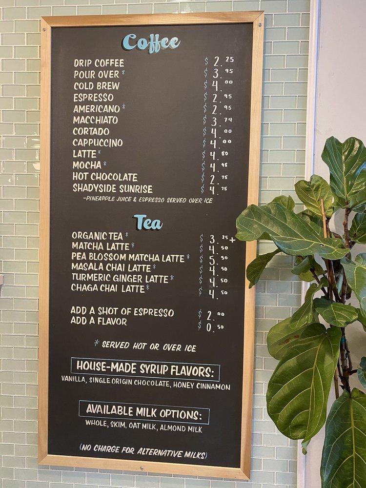 Menu at Adda Coffee & Tea — Garfield (Bazaar), Pittsburgh