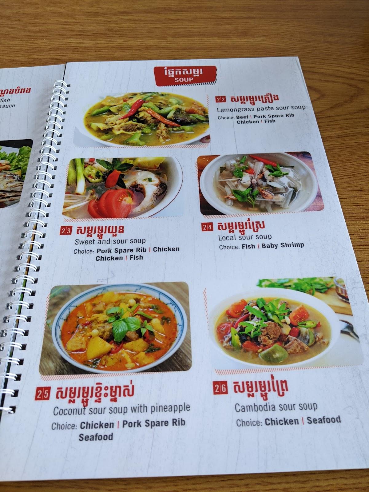 Menu at Cambodian and Chinese Fast Food, Tacoma