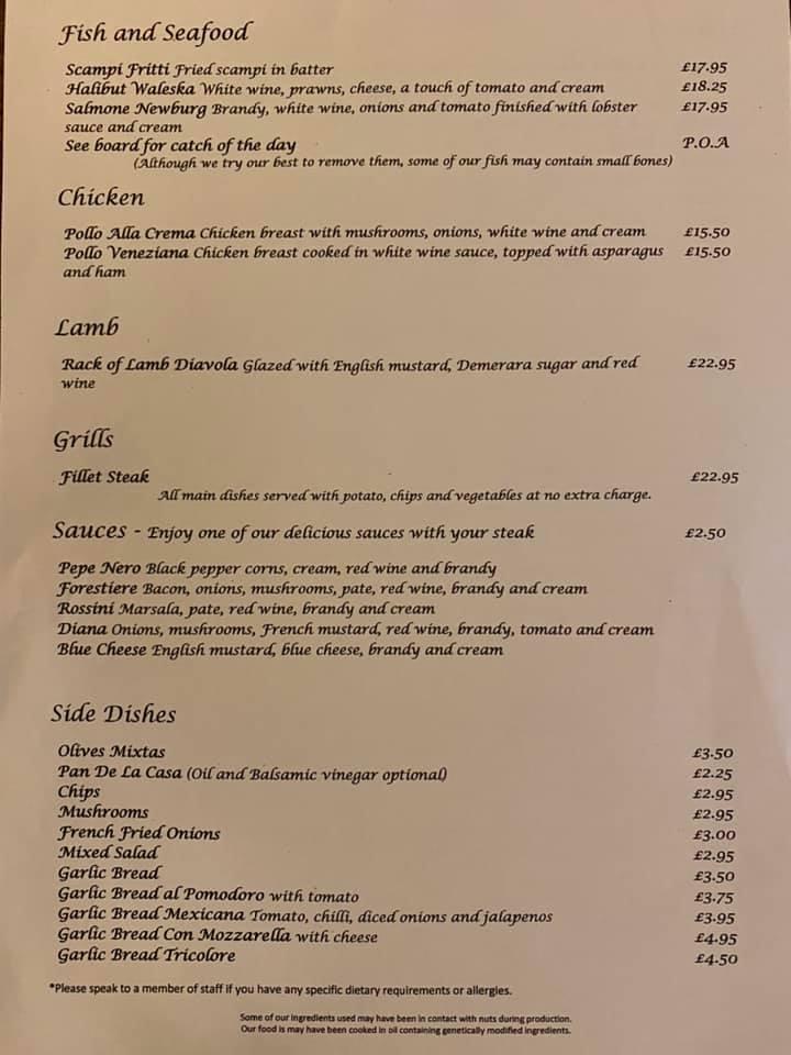 Menu at La Piazza Bispham pizzeria, Blackpool, 65-67 Red Bank Rd