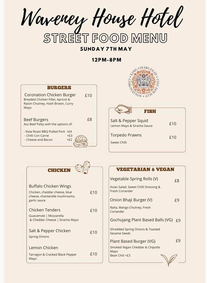 Menu at The Waveney House Hotel pub & bar, Beccles