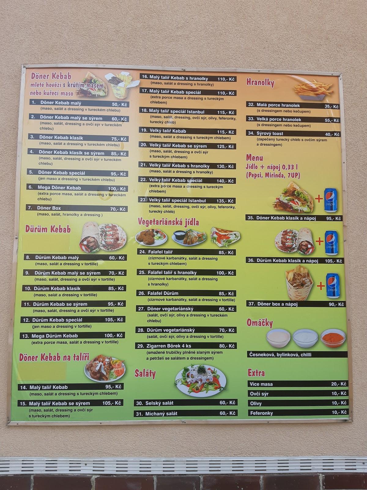 Menu at Magnit Kebab Halal restaurant, Litovel