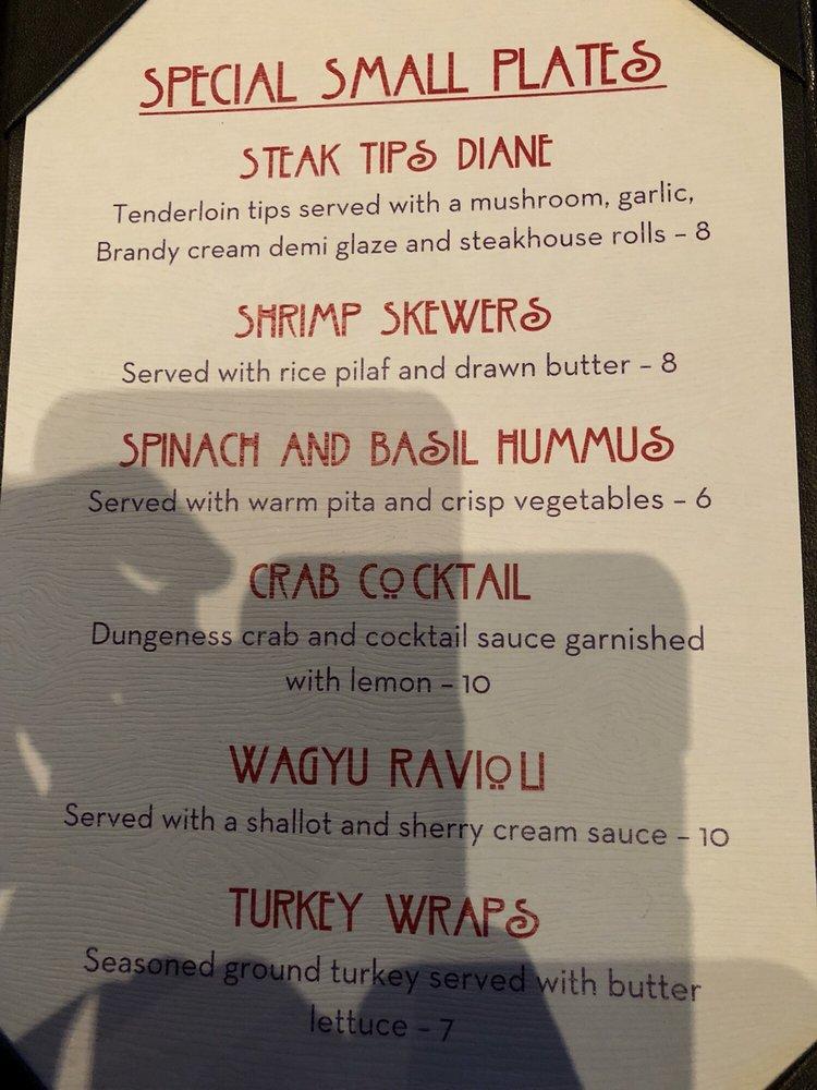 Menu at Sully's Bar, Reno