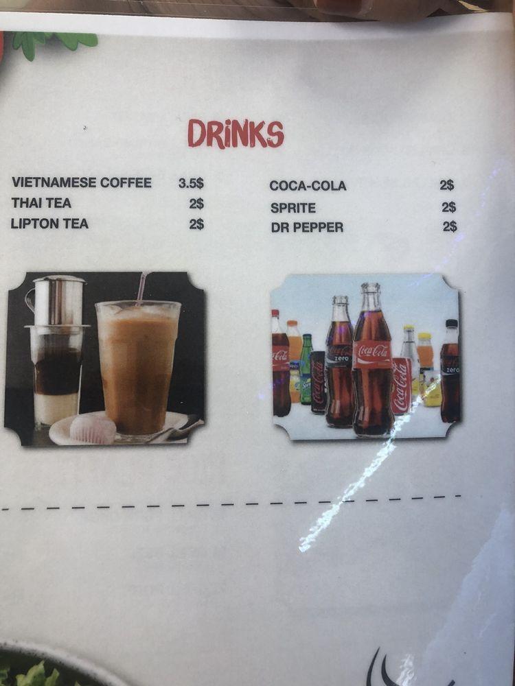 Menu at Van Vietnamese Cuisine restaurant, Hilo
