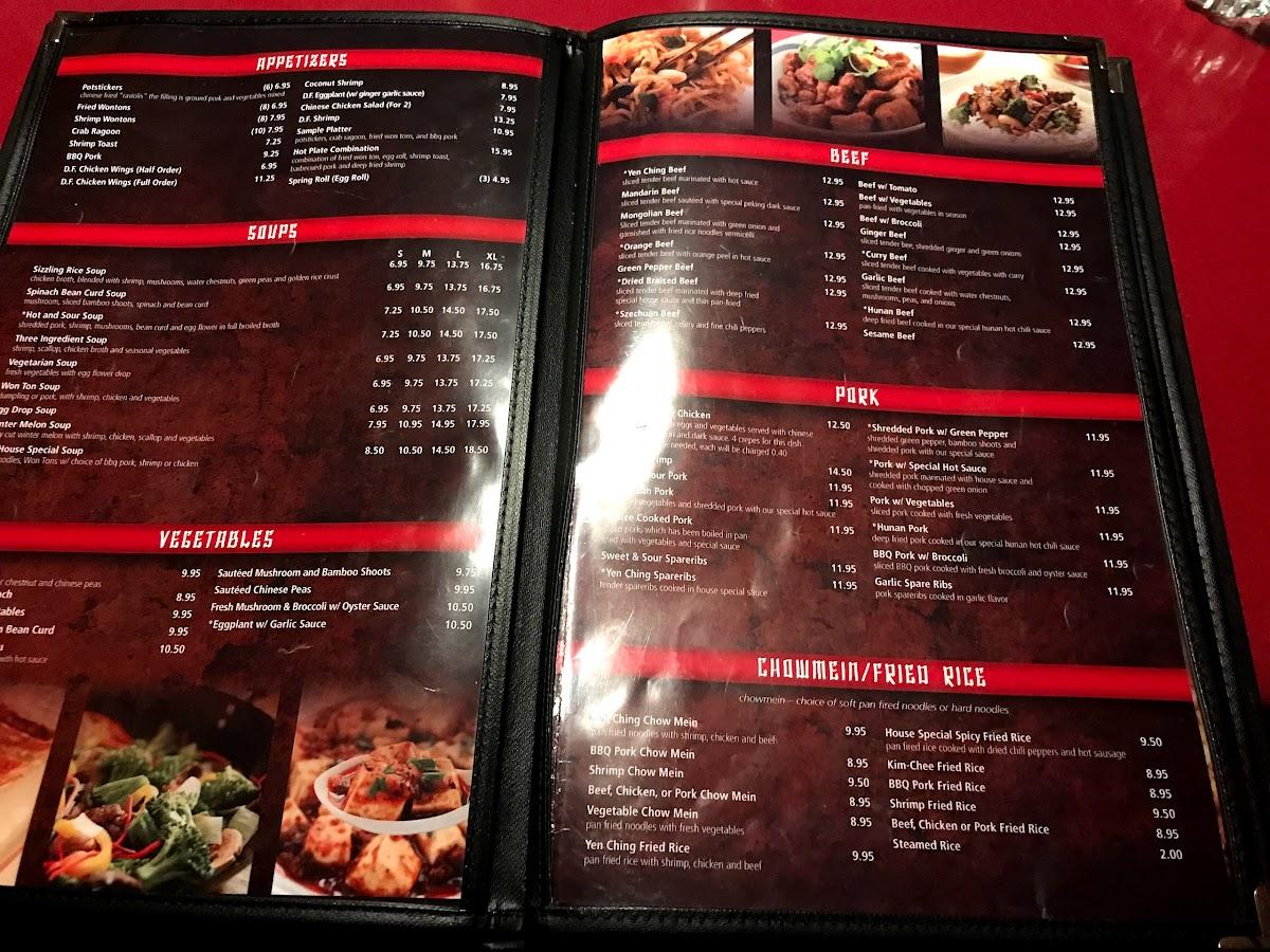 Menu at Yen Ching Restaurant, Lakewood