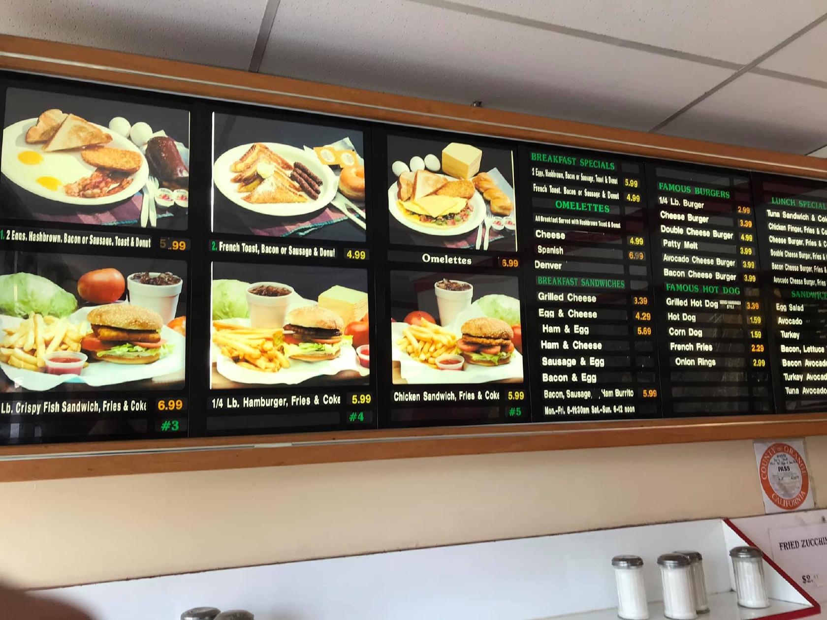 Menu at Dippity Donuts restaurant, Dana Point