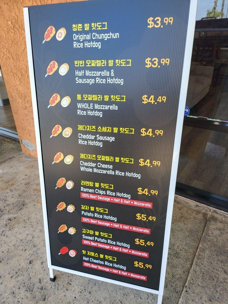 Carta del restaurante Chung Chun Rice Hotdog, Anaheim