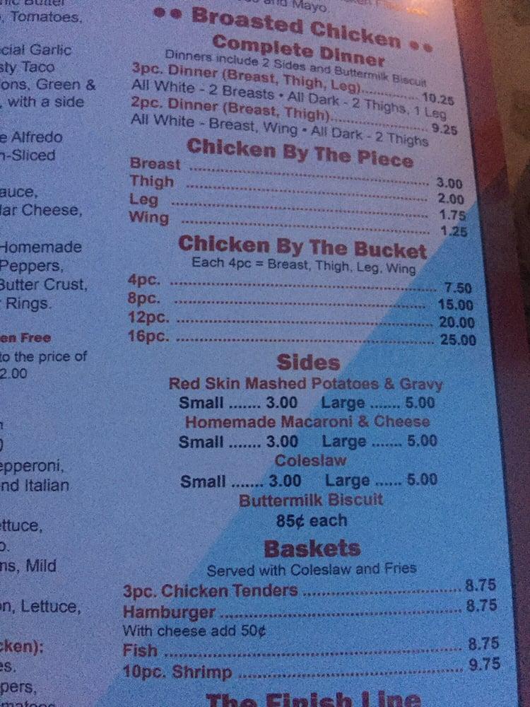 Menu at Classic Pizza pizzeria, Central Lake