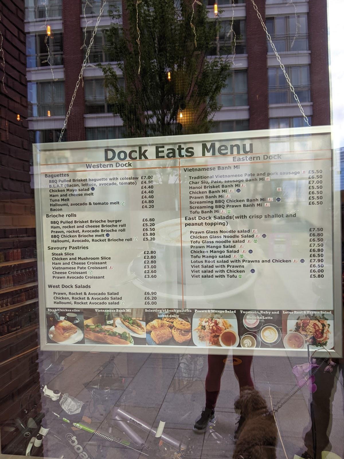 Menu at Dock Coffee pub & bar, London