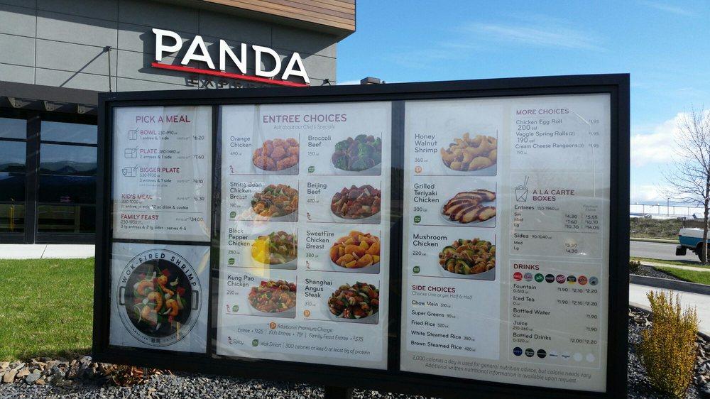 Menu at Panda Express fast food, Post Falls