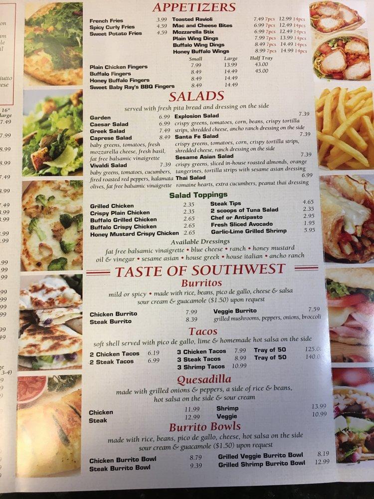 Menu at Cooks Window Italian Pizza and Catering pizzeria, Wellesley